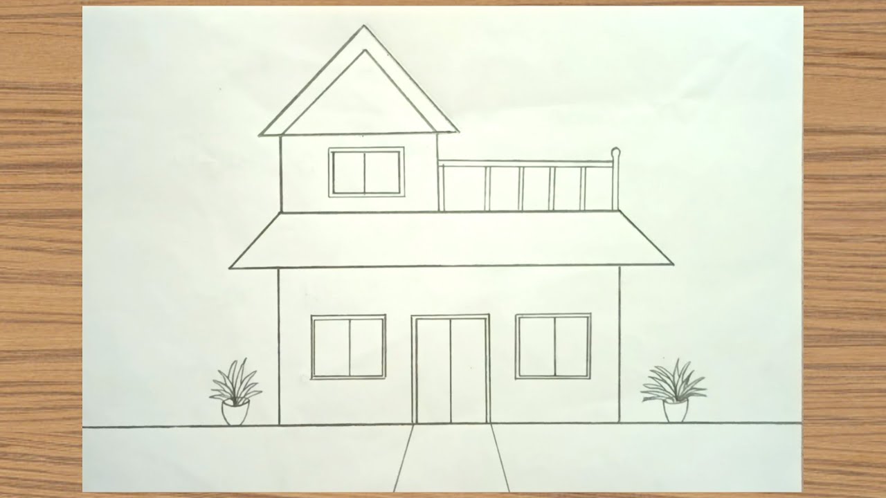 How to draw a beautiful house || Easy house drawing || #house # ...