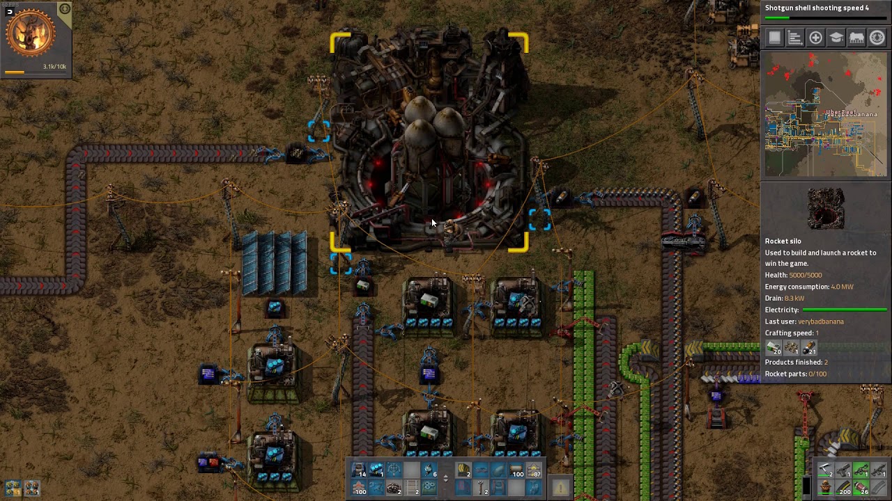 Factorio - Rocket Launch (Second Launch) - YouTube