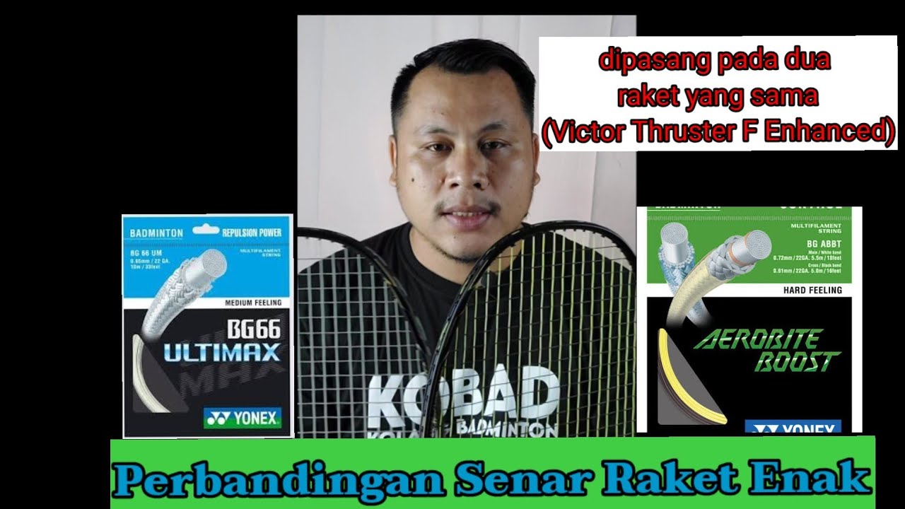 Perbandingan Senar BG 66 Ultimax dengan Aerobite Boost||Hitting sound ...