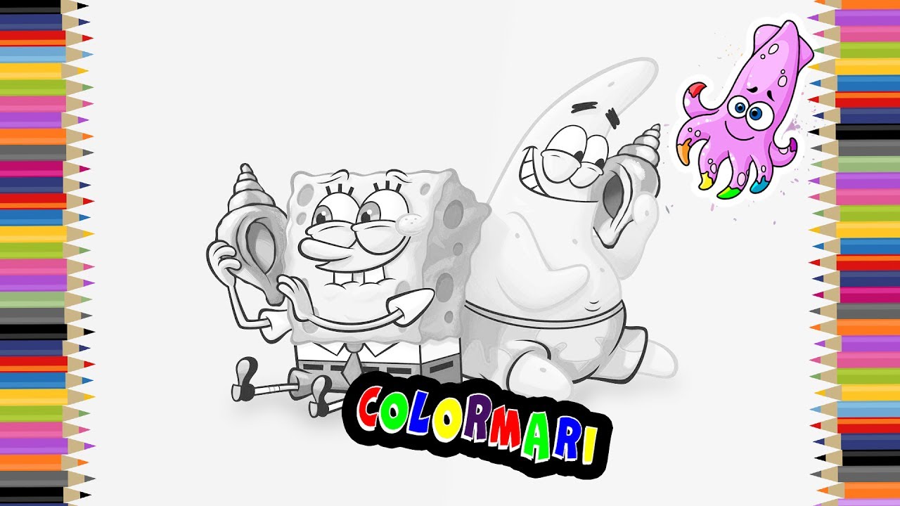Spongebob Coloring Book Pages for Kids Episode 13 - YouTube