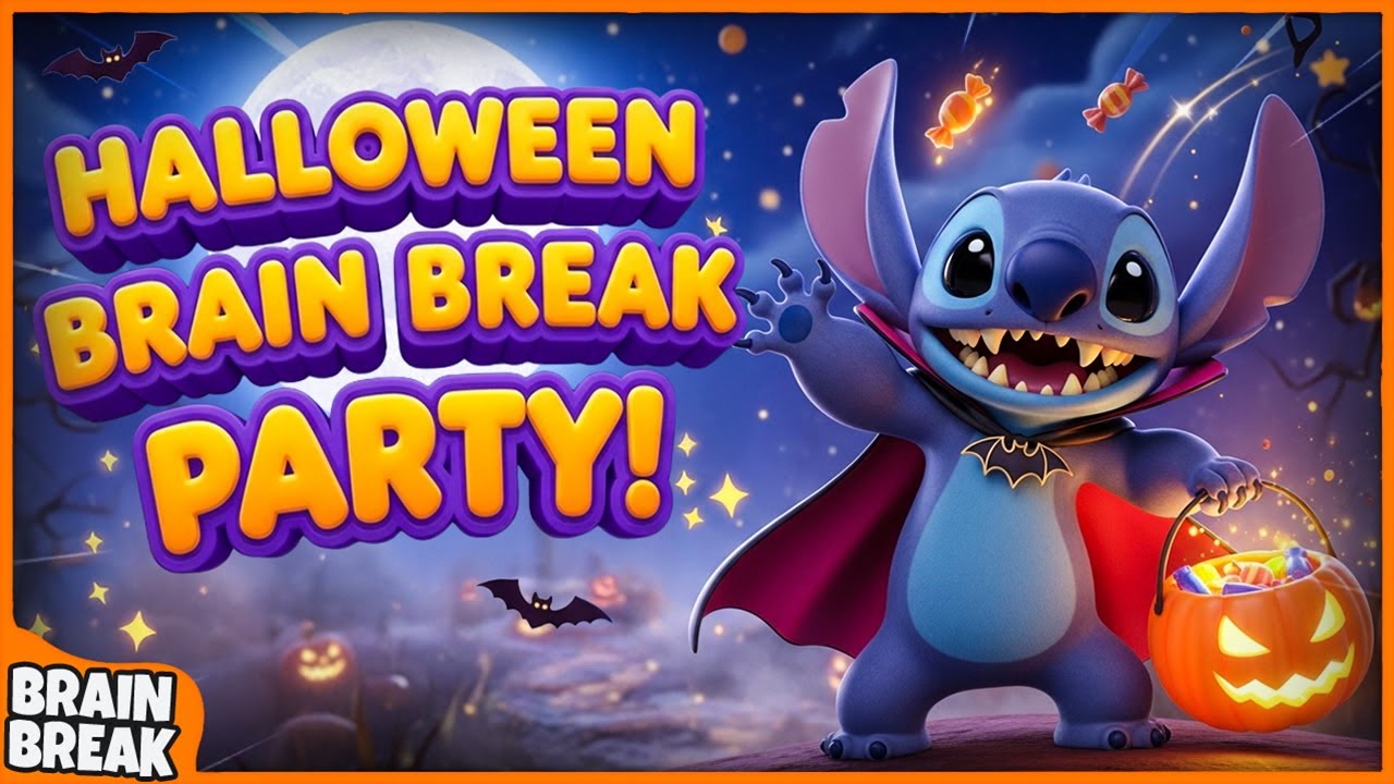 Halloween Brain Break Party | Halloween Games For Kids | Movement ...