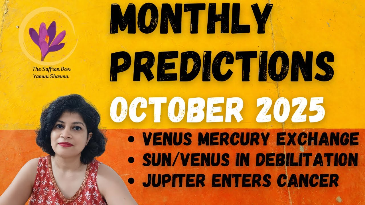 Monthly Transits October 2025 - all signs| Debilitated Sun and Venus ...