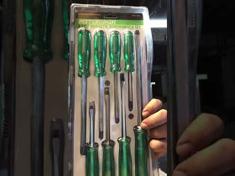 8 Piece PITTSBURGH Magnetic Screwdriver Set with Striking Caps Harbor ...