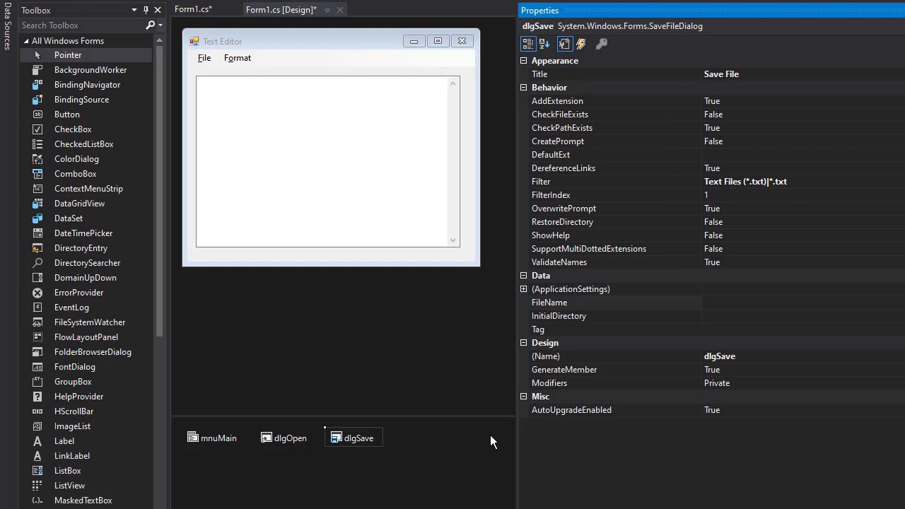 C# Projects for Beginners: Creating Text Editor 12/16 - YouTube
