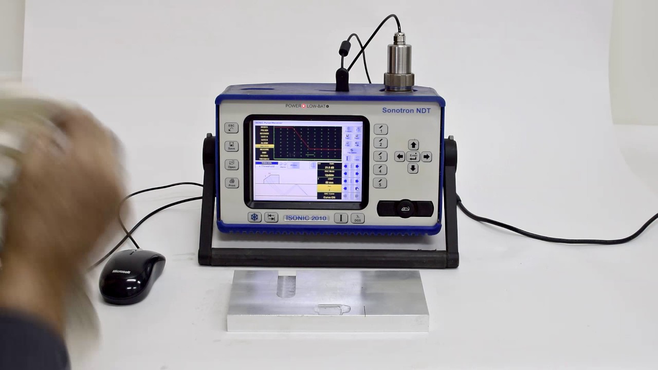 ISONIC 2010: DAC EDM Notch, Shear Wave - YouTube