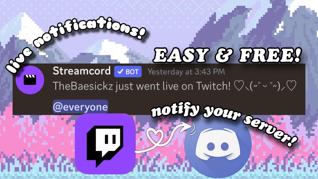How to add a LIVE ON TWITCH notification on your discord channel! - YouTube