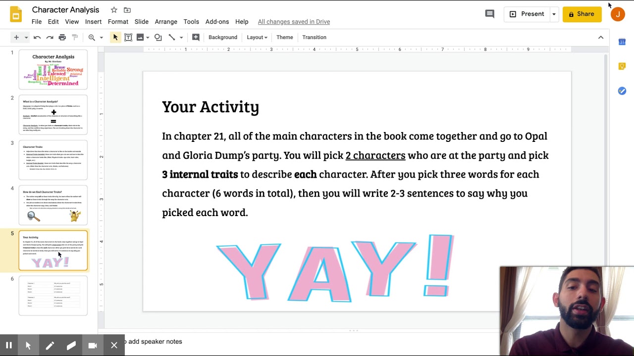 Character Analysis Google Slides - YouTube