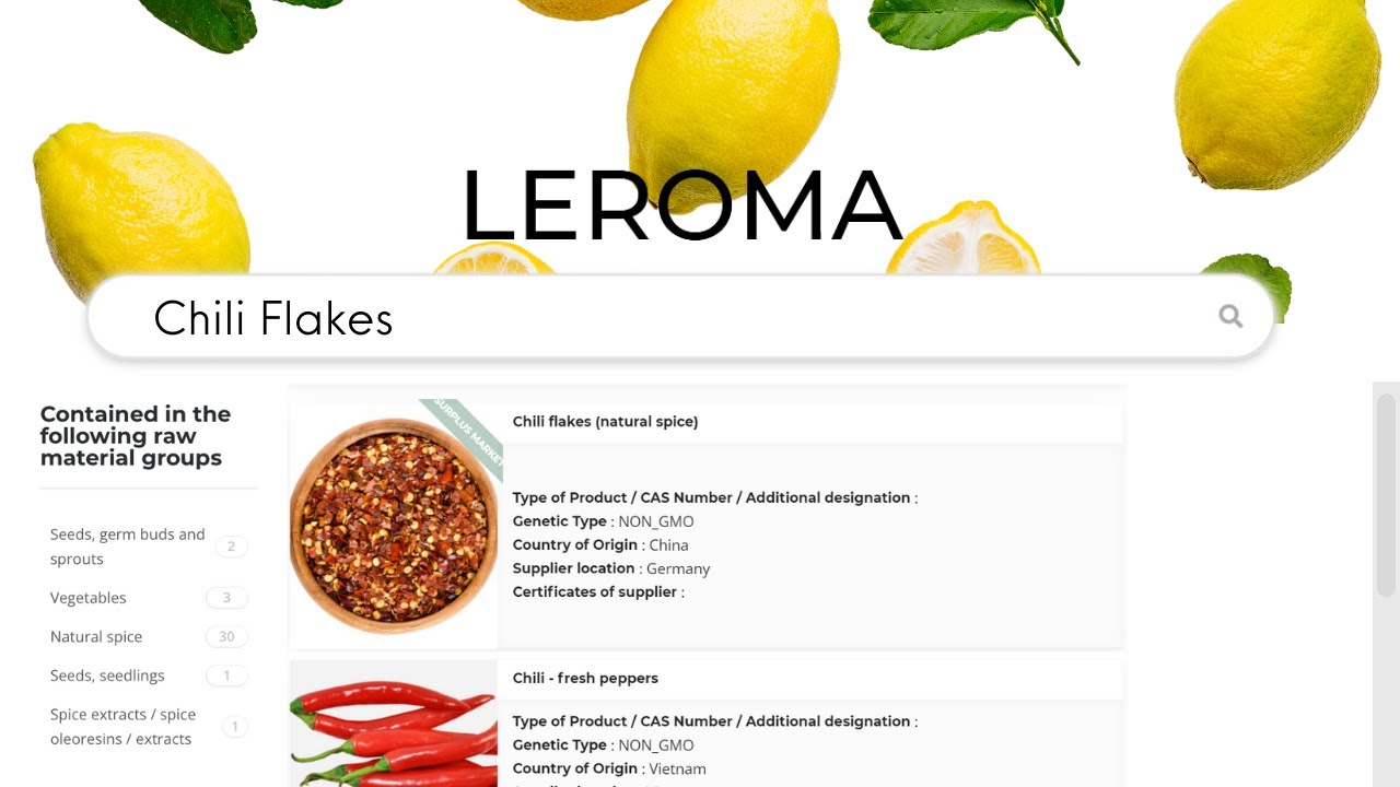 B2B Platform for food ingredients - YouTube