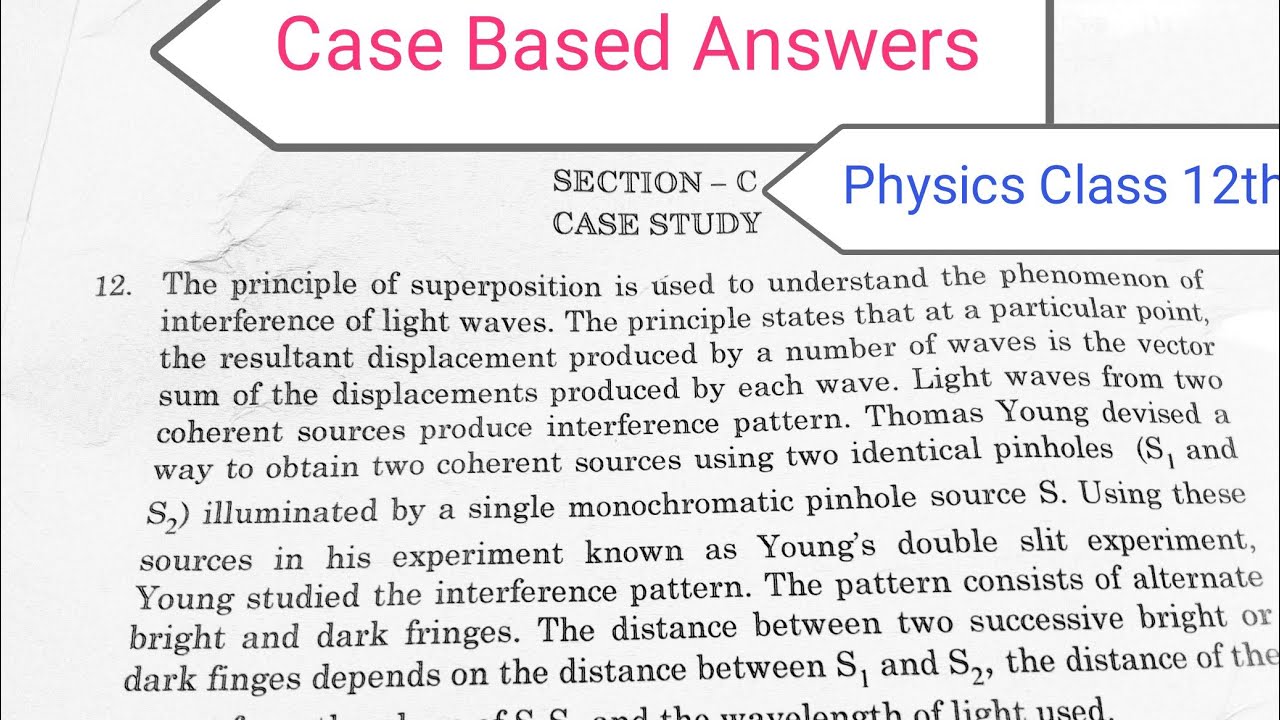 Class 12 physics Set 2 code 55/1/2 answer key case based answer term 2 ...