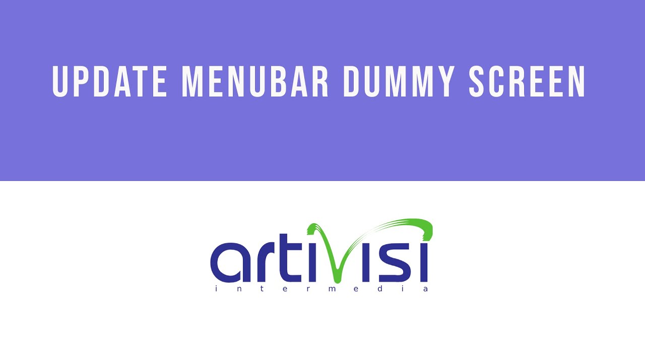 Episode 39 - Update Menubar Dummy Screen - YouTube