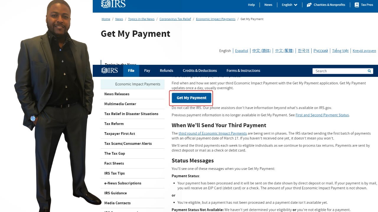 How to track your stimulus payment online | Get my payment | IRS Portal ...