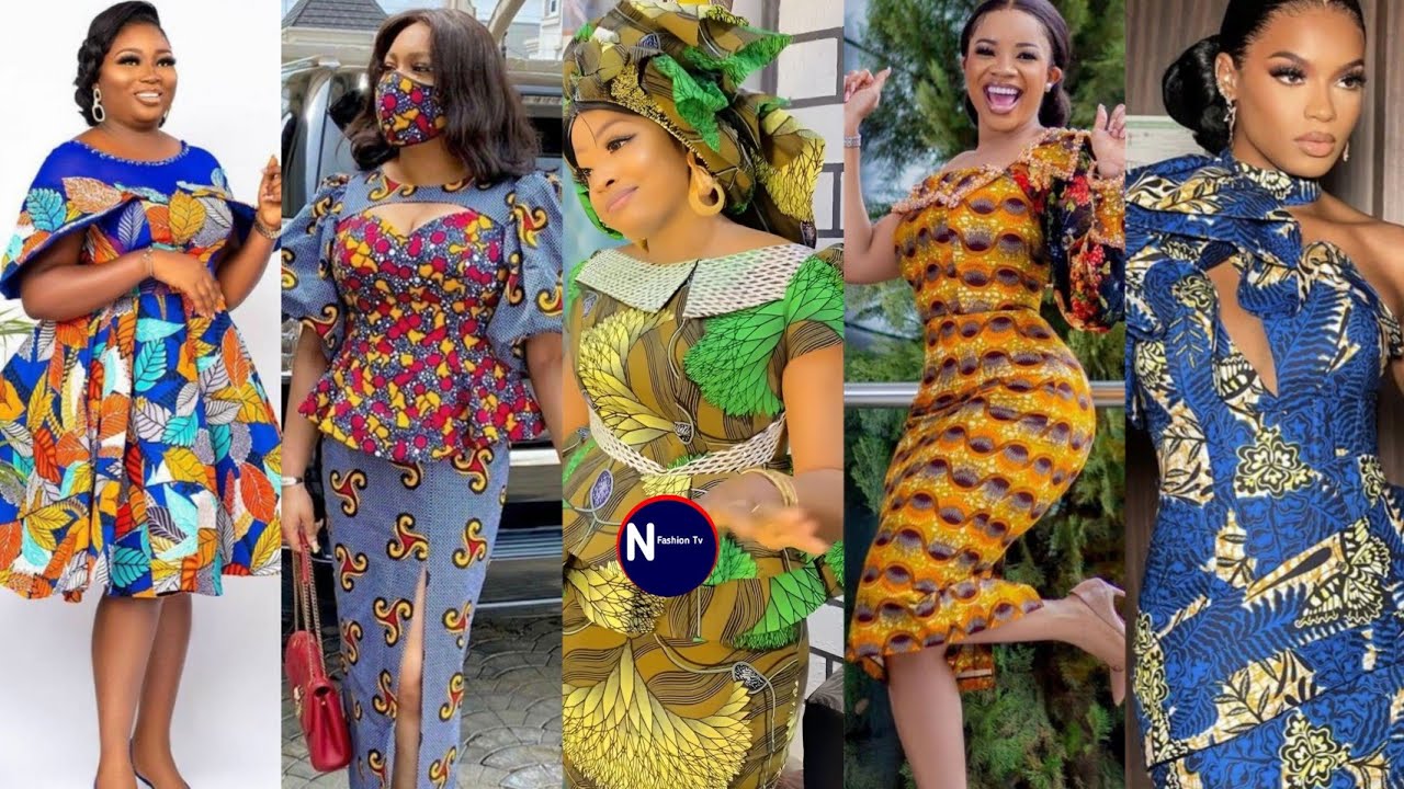 MISHONO MIPYA YA VITENGE ANKARA DRESSES LATEST ASOEBI STYLES AFRICA ...