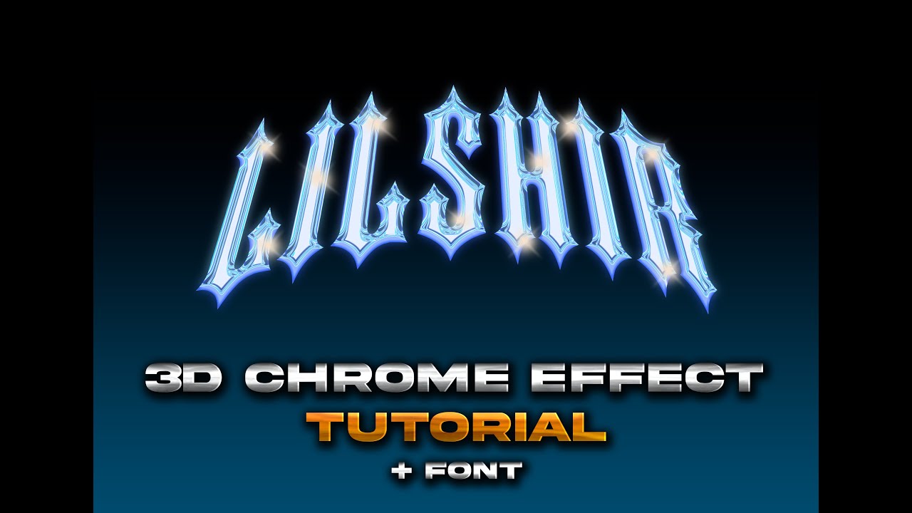 3D chrome effect tutorial(+font) - lilShir - YouTube