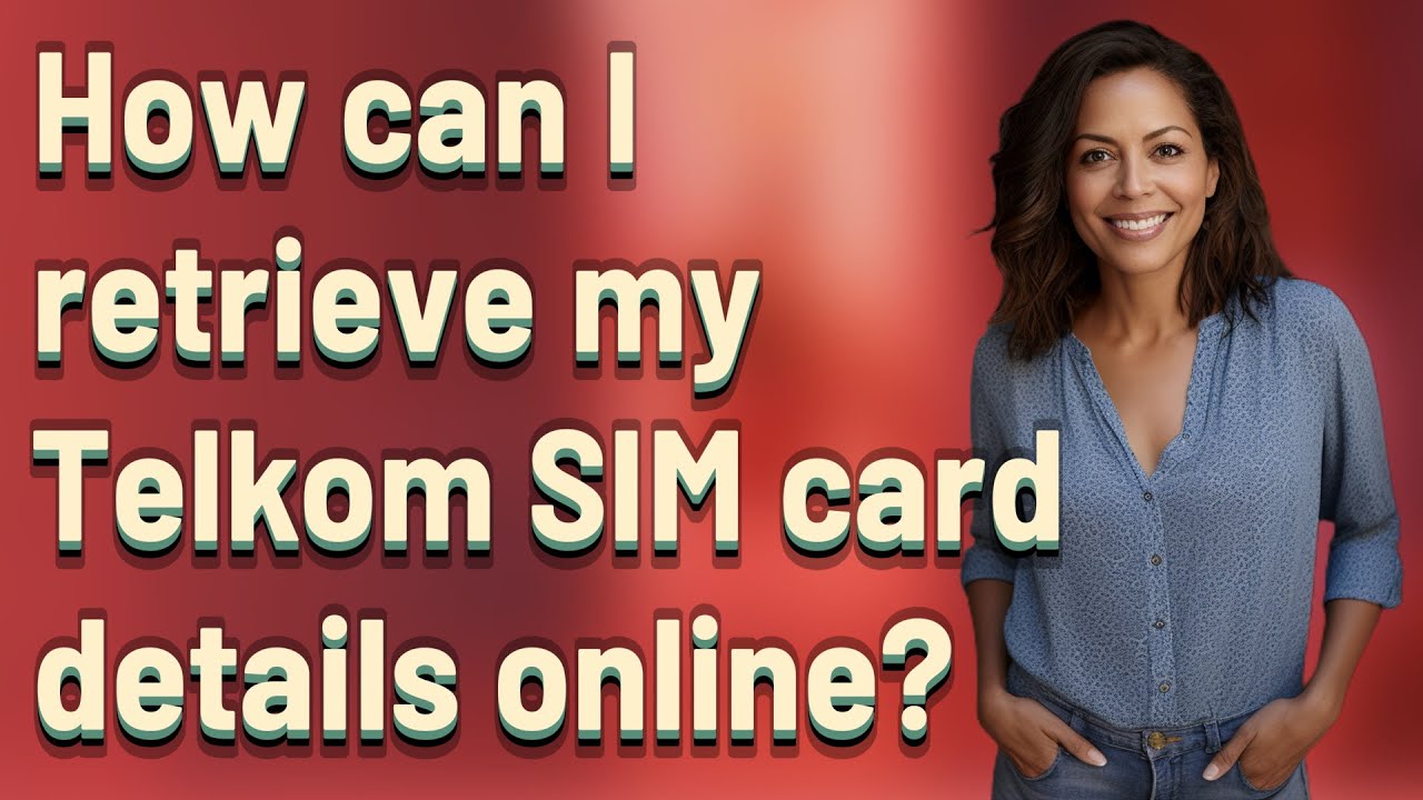 How can I retrieve my Telkom SIM card details online? - YouTube