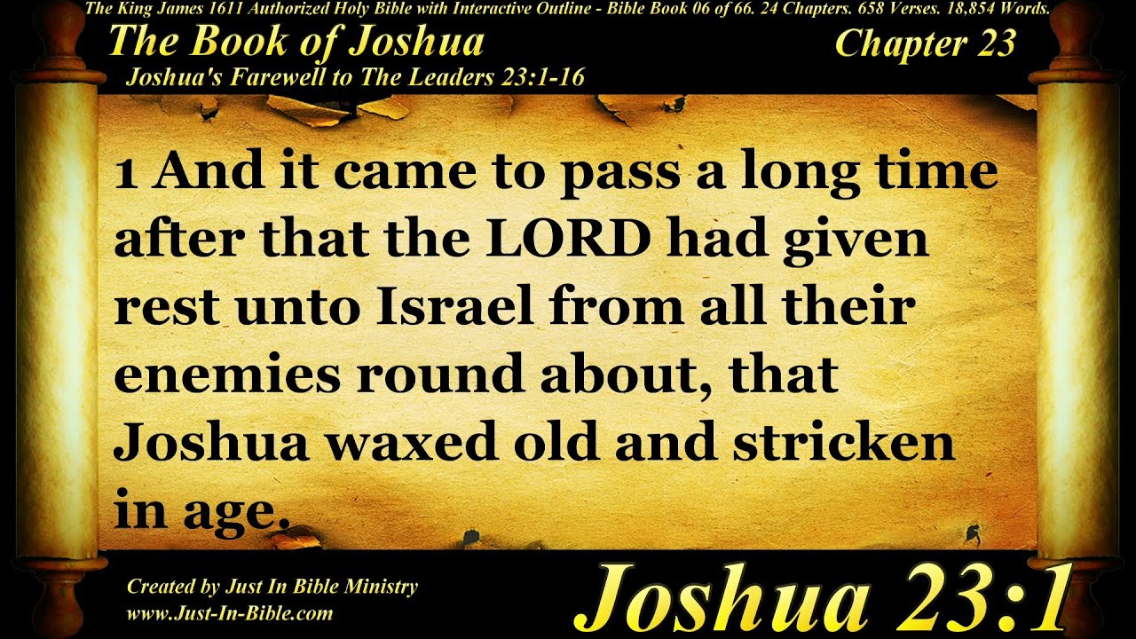 Joshua Chapter 23 - Bible Book #06. The Holy Bible: HD Audio Text KJV ...