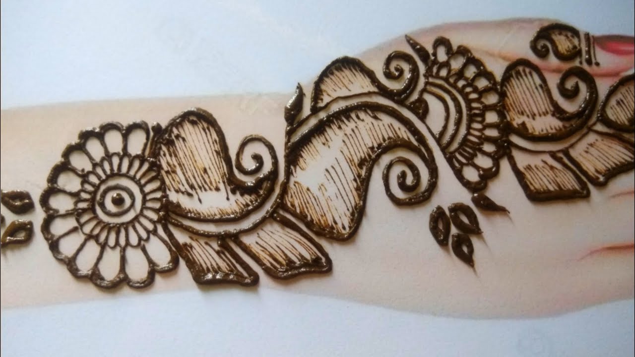 Easy mehndi design/simple Arabic mehdi design/Arabic mehndi design ...