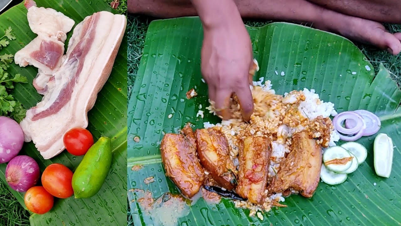 Mukbang :Spicy Pork belly and rice eating | Pork belly curry | pork ...
