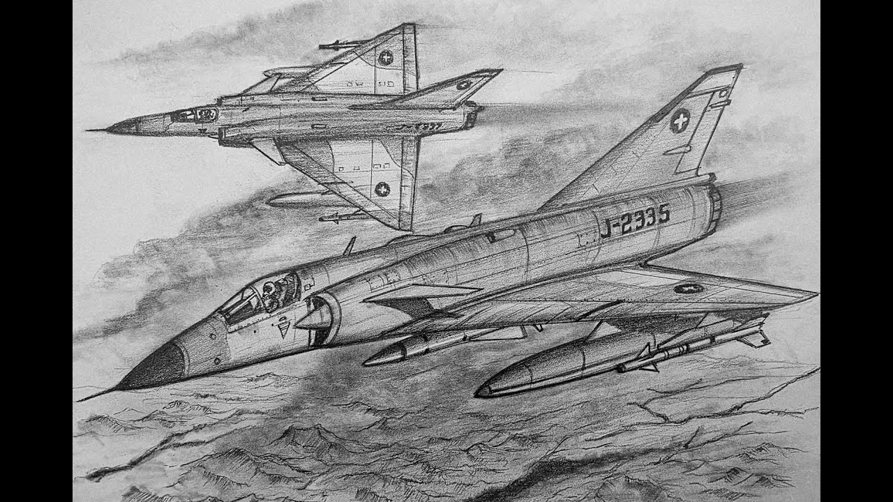 How to Draw a Dassault Mirage III - YouTube