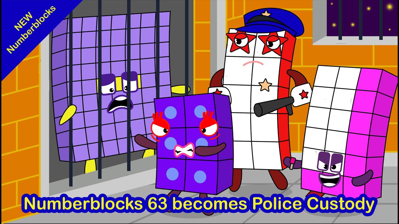 Numberblocks 63 becomes Police Custody | Numberblocks Fanmade Coloring ...