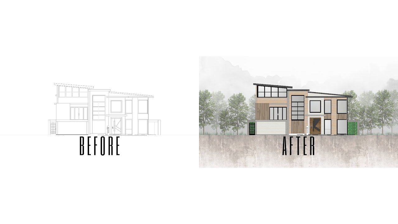 Rendered Exterior Elevation Drawings