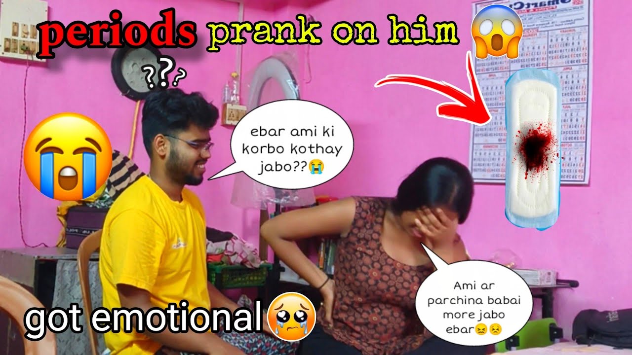 "PERIODS"🩸prank on my boyfriend😱|| Gone extremely emotional 😭😭||his ...