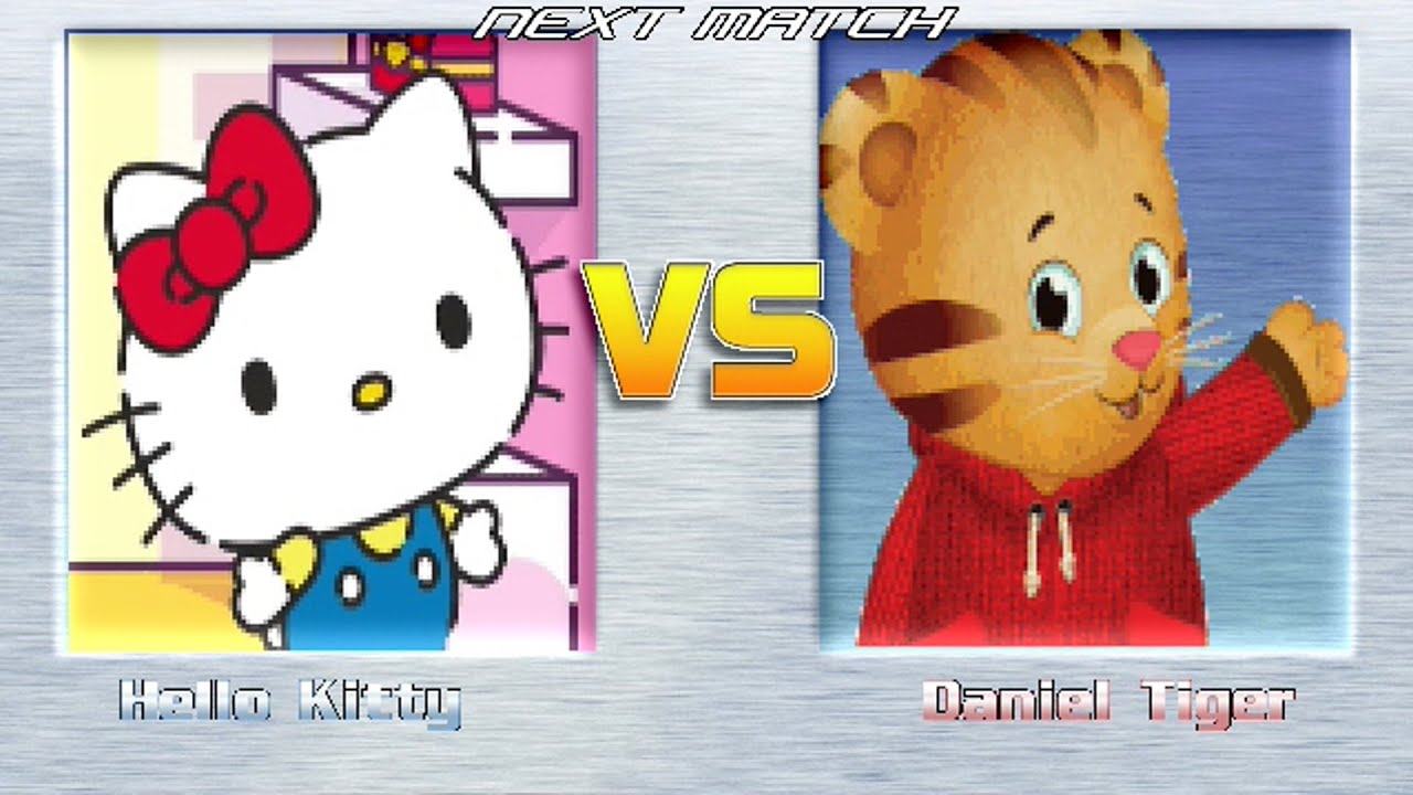M.U.G.E.N BATTLES | Hello Kitty vs Daniel Tiger | Sanrio vs Daniel ...