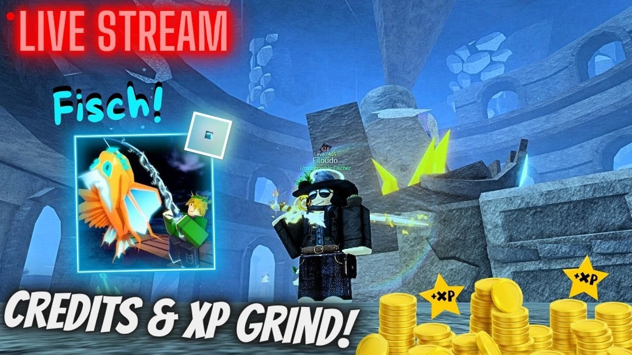 #ROBLOX #fisch 🔴LIVE STREAM🔴Credits & XP Levels Grinding!!! - YouTube