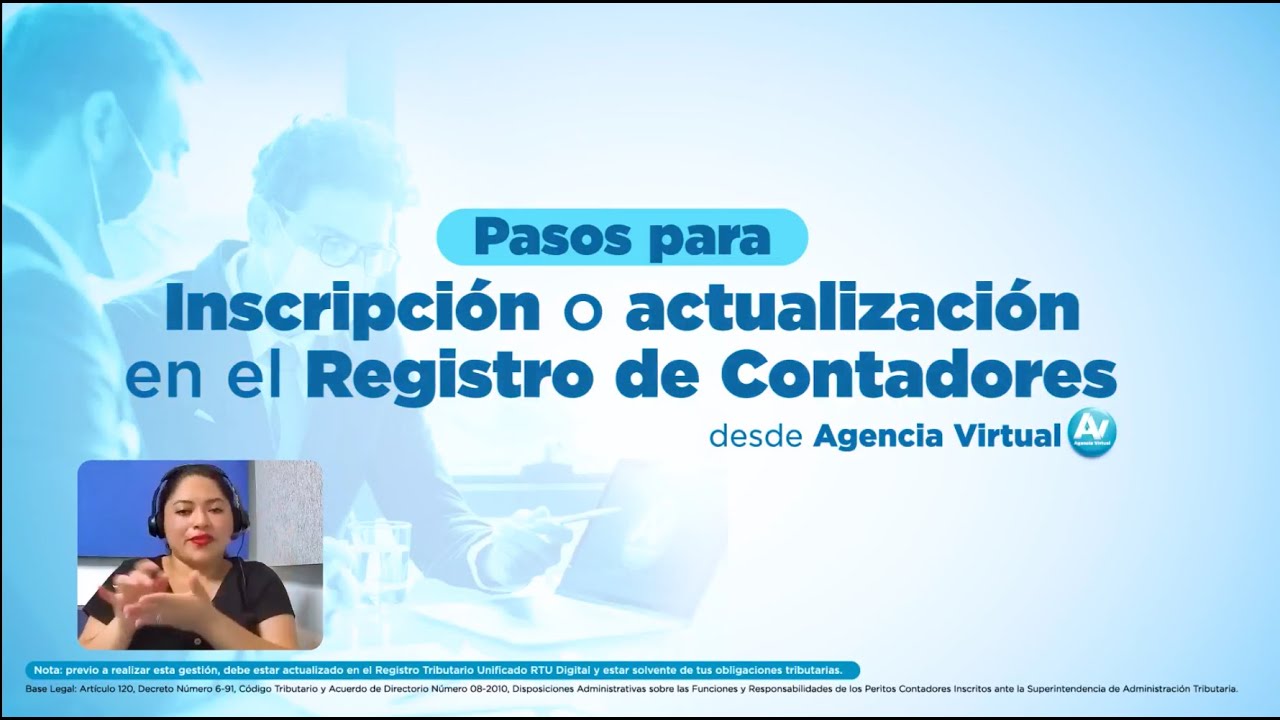 Pasos para inscripción o actualización en el Registro de Contadores en ...