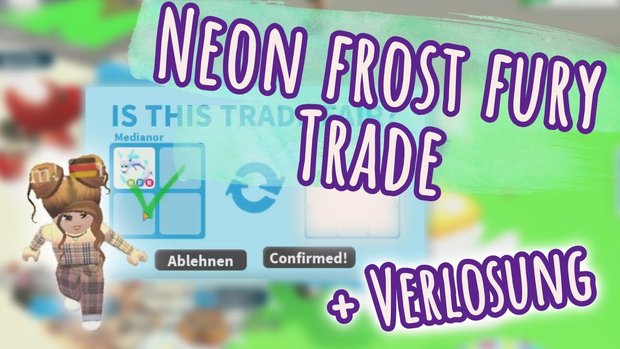 Ich trade meinen NEON FROST FURY in Roblox Adopt Me! Tedde - Gaming ...