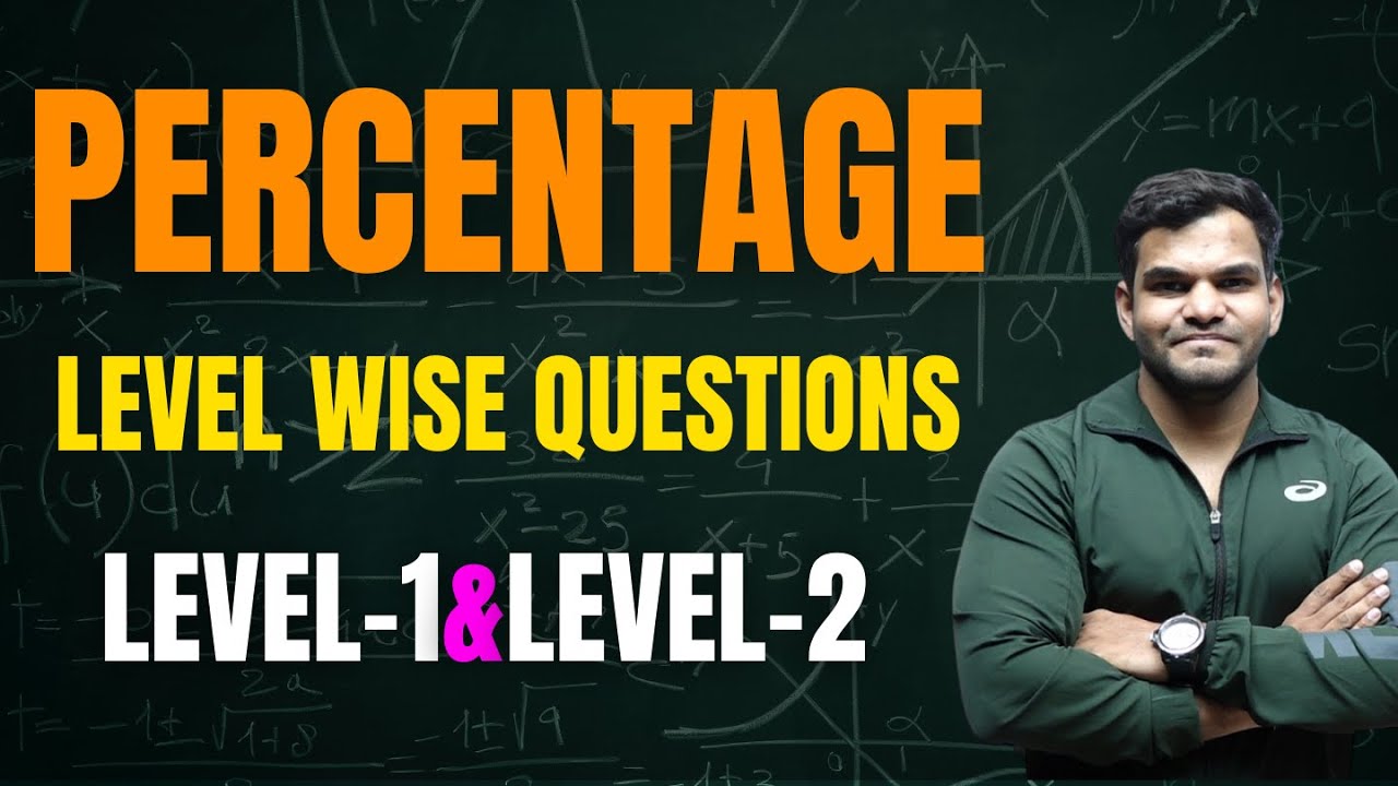 Percentage || Level wise questions| level 1& level 2 | Free Practice ...