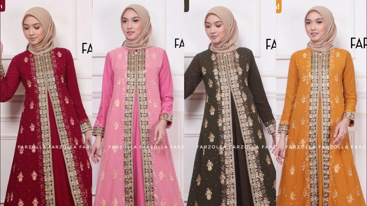 Model gamis turki bordir ukuran all size terbaru dan termurah - YouTube