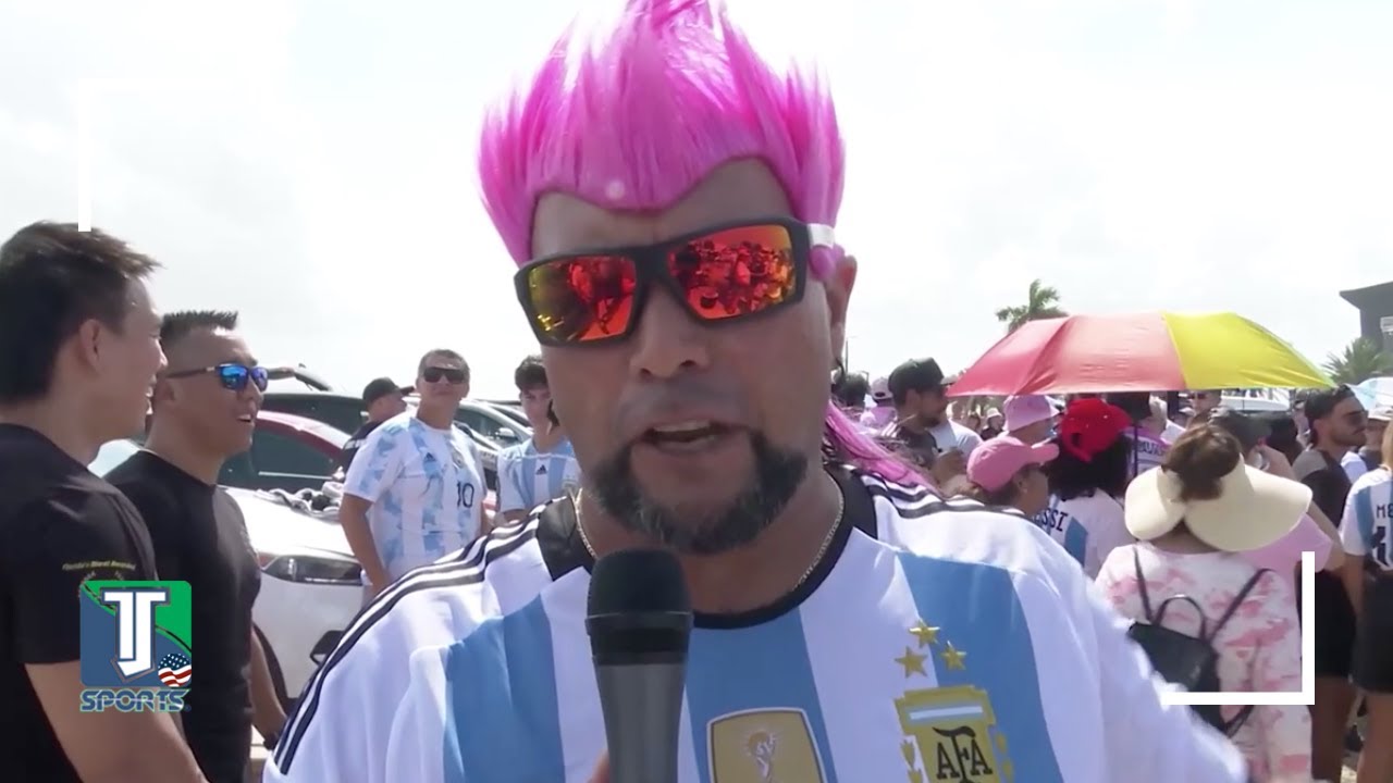 WATCH: Inter Miami fans CELEBRATE Messi's ARRIVAL - YouTube