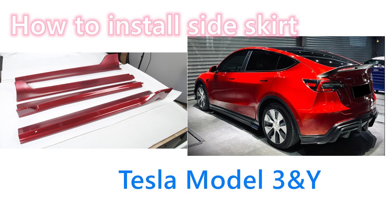 How to install side skirts on Tesla Model Y - YouTube