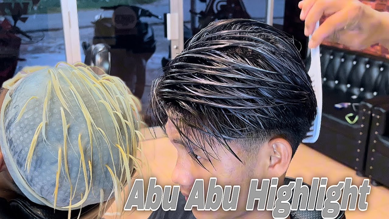 cat rambut abu abu highlight - YouTube