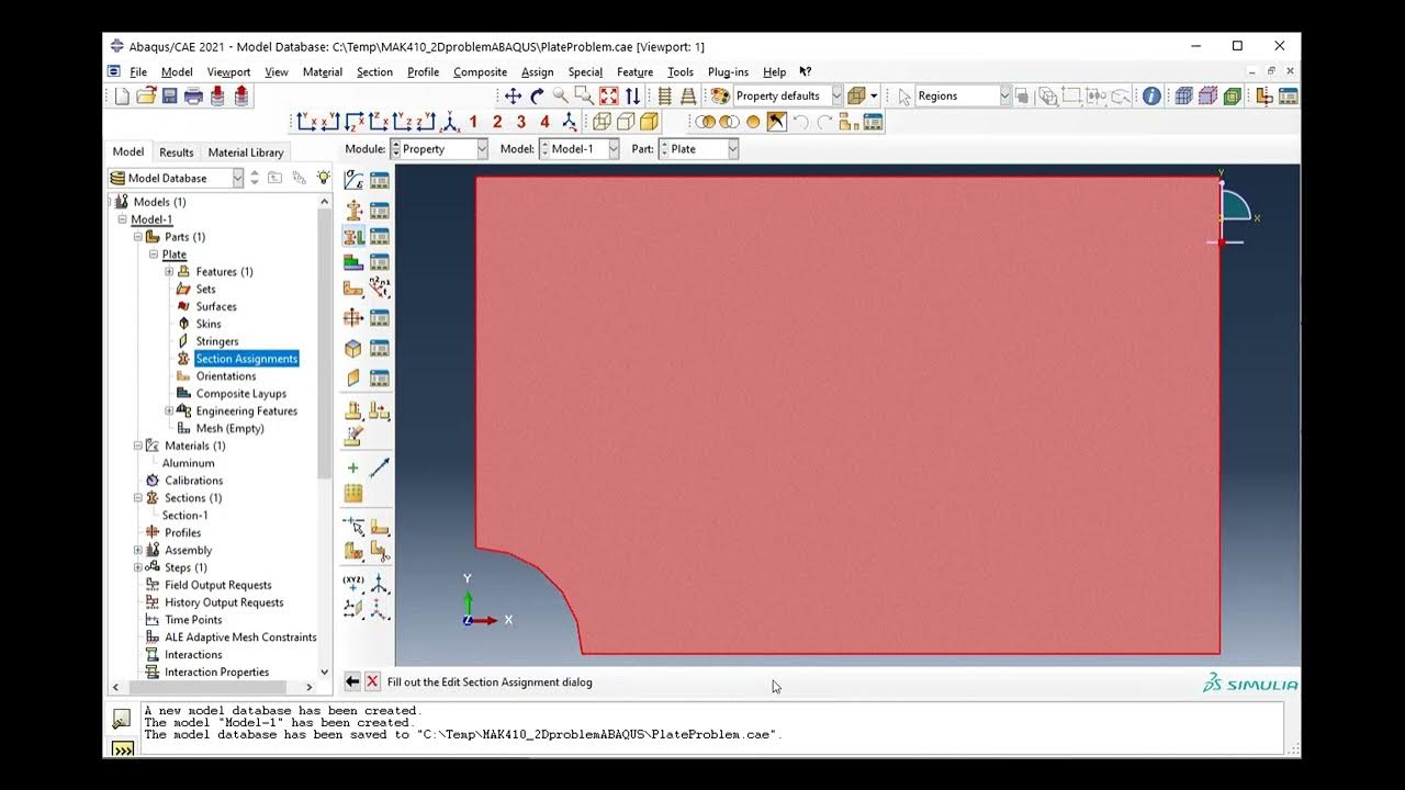 Finite Element Methods Lec25 Ch07 2D FEA ABAQUS 2 Solution with ...