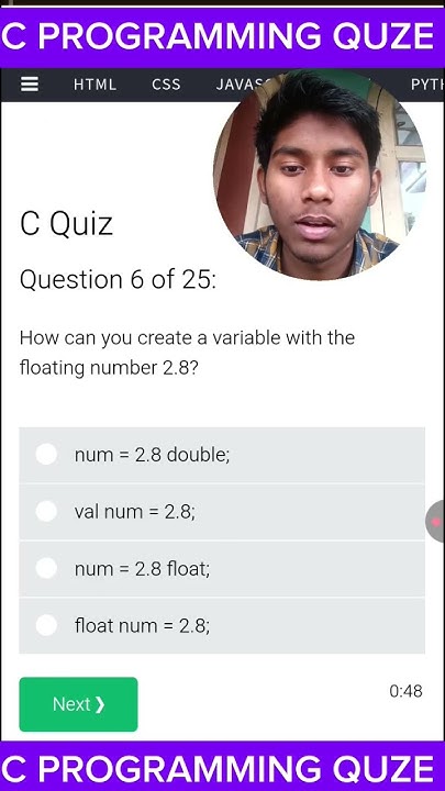 c programming quze #c #c++ #programming - YouTube