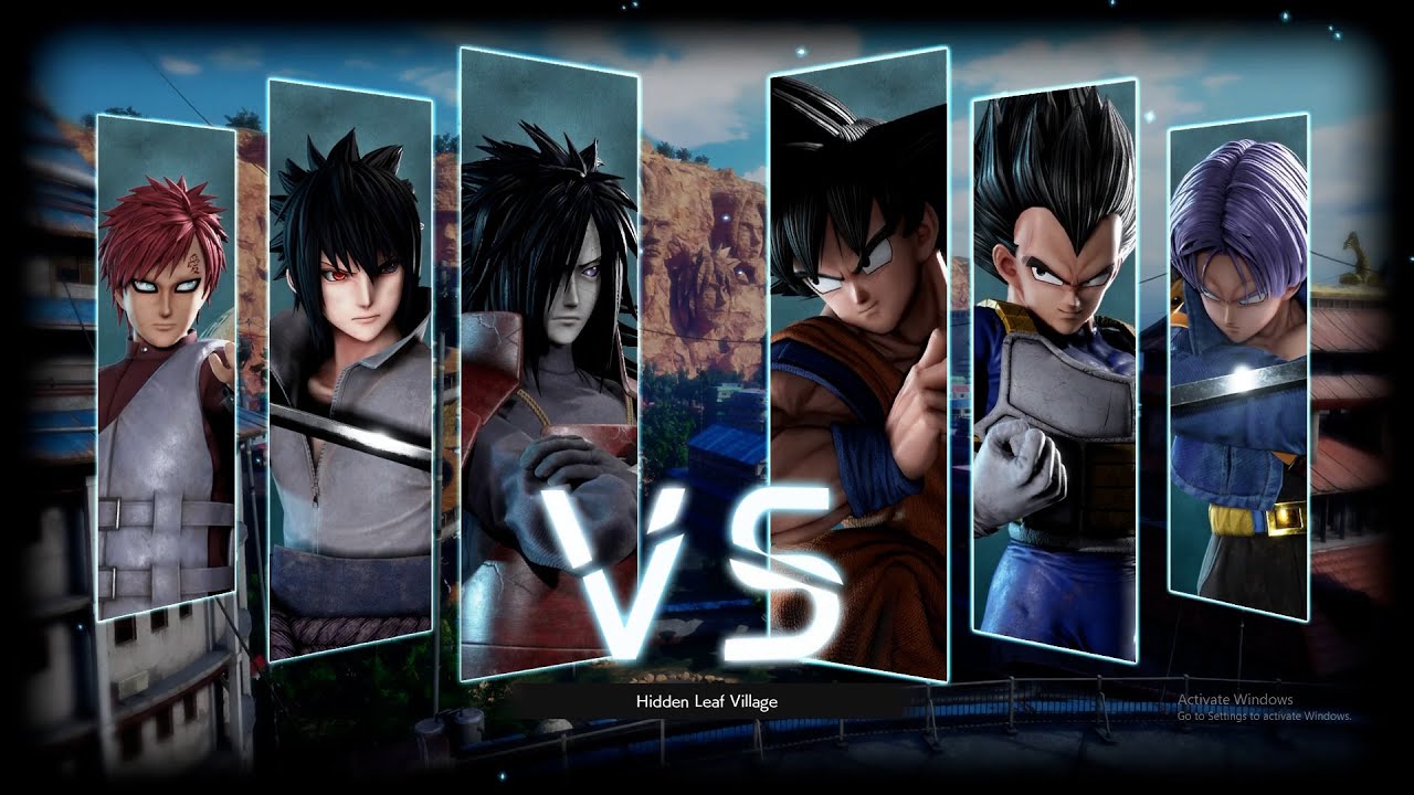 [MADARA/SASUKE/GAARA] VS [GOKU/VEGETA/TRUNKS] - YouTube