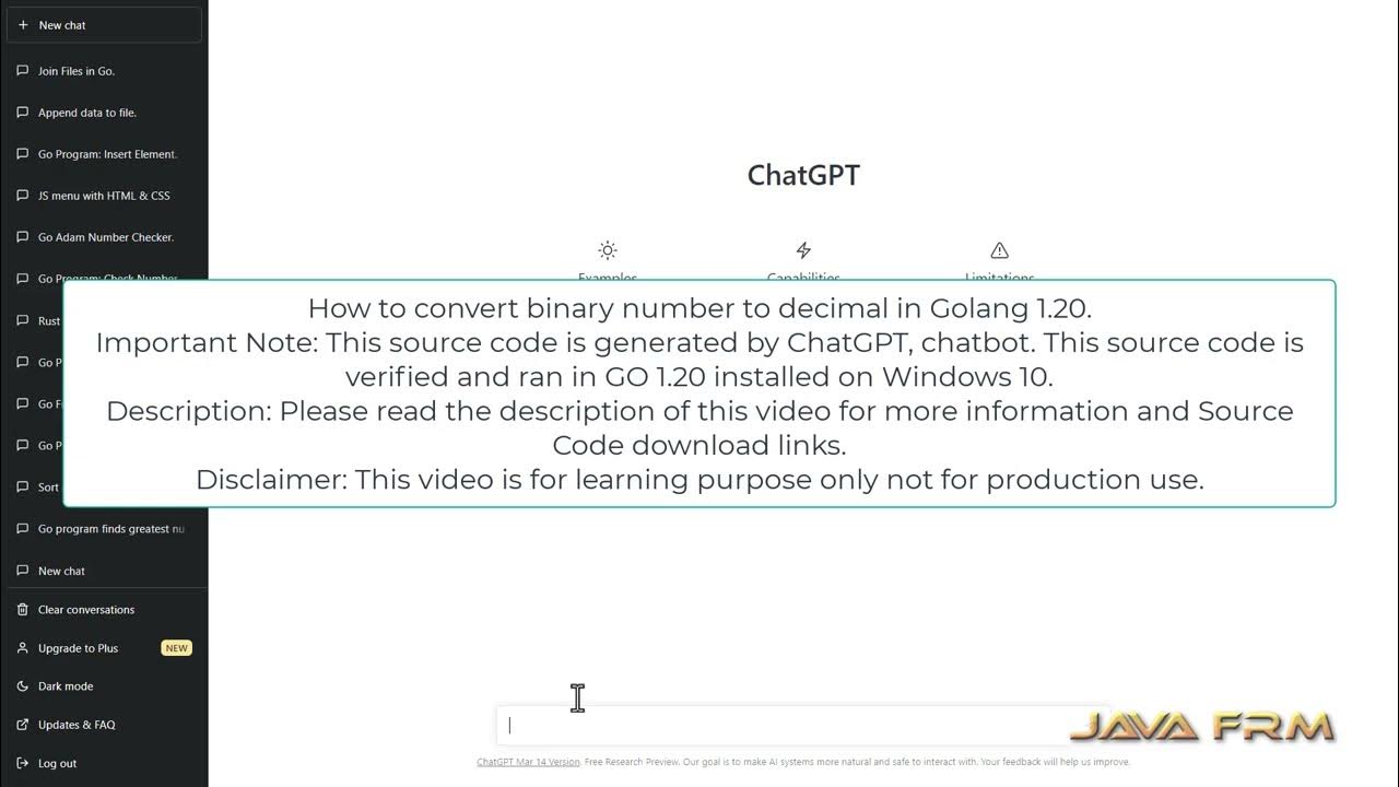 How to convert binary number to decimal in Golang 1.20 - YouTube