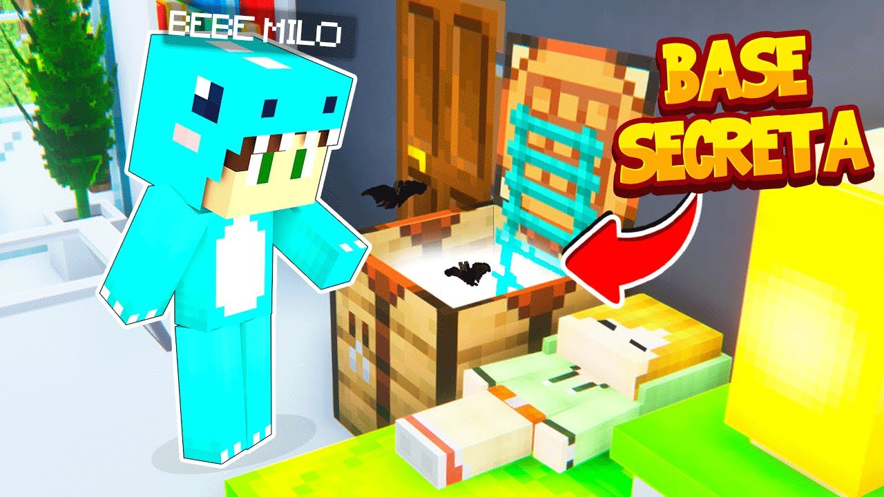 BEBE MILO descubrio BASE SECRETA en casa de VITA en MINECRAFT 🧐 - YouTube