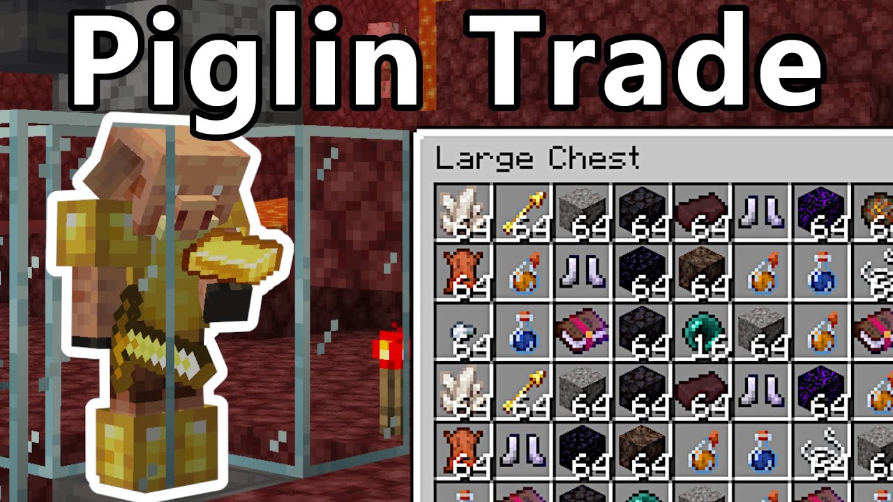 Piglin Bartering/Trading Farm | Minecraft 1.20 - YouTube
