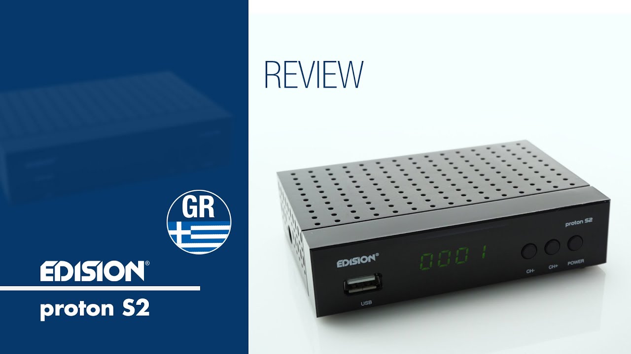 EDISION PROTON S2 Ψηφιακός Δορυφορικός Δέκτης FTA DVB-S2 (GR) - YouTube