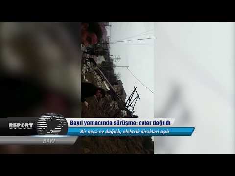 Bayıl yamacında sürüşmə: evlər dağıldı