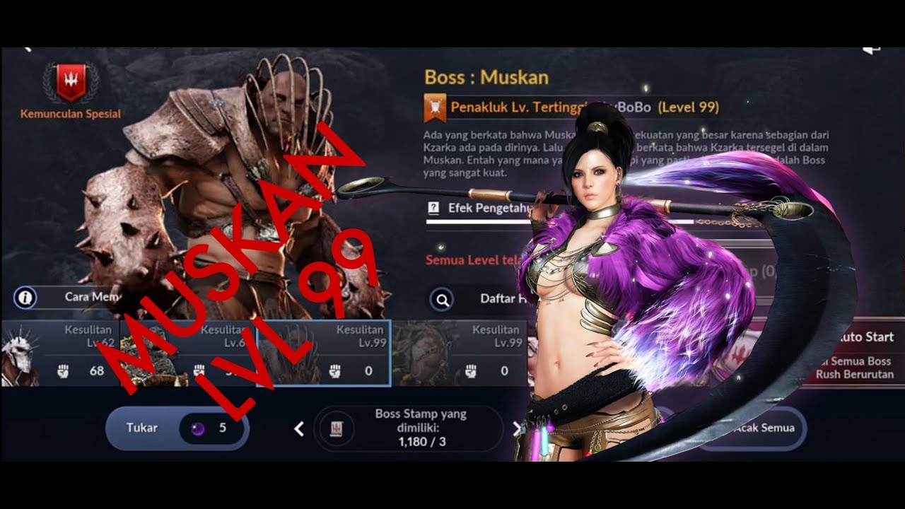 Muskan Level 99 V Reaper || Boss Rush || Black Desert Mobile - YouTube