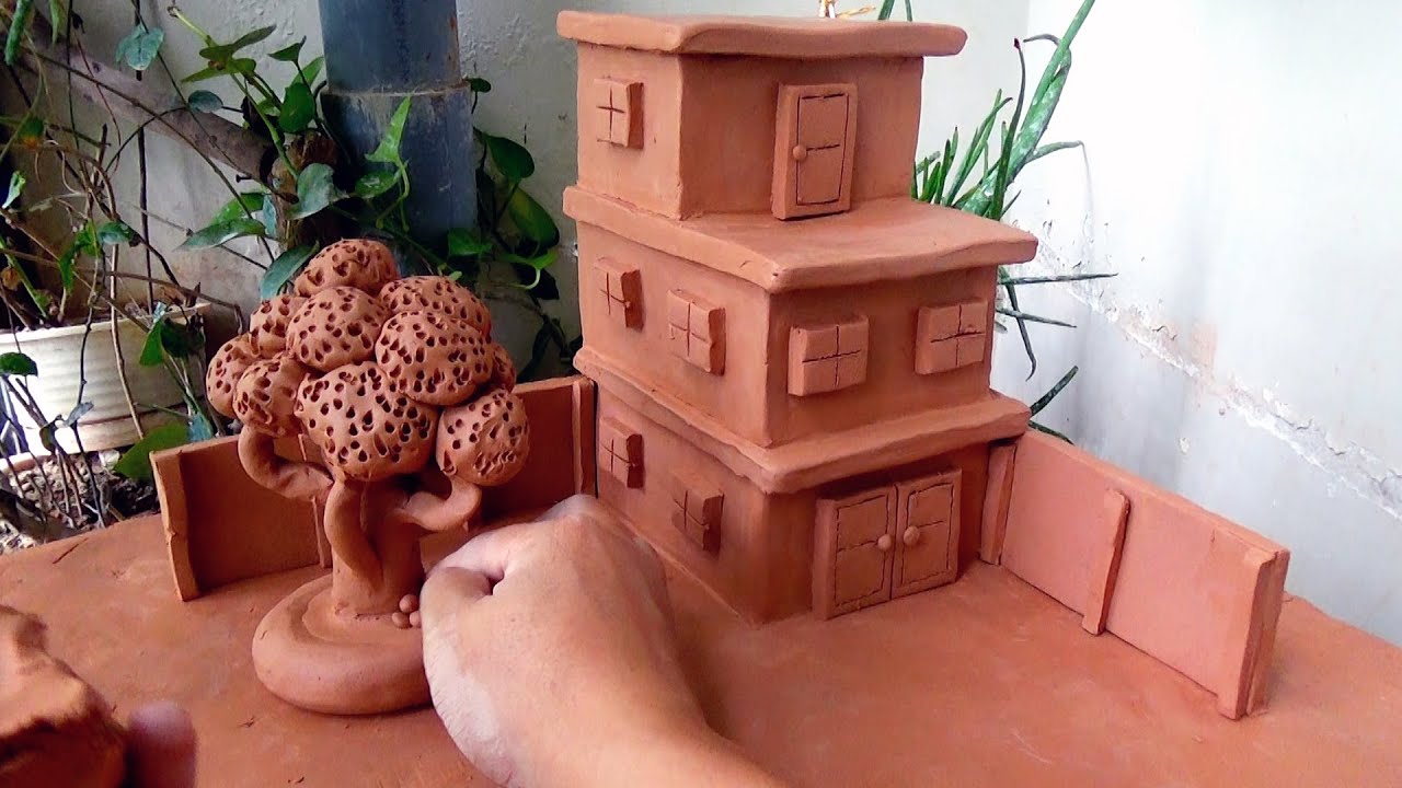 Clay Engineer Live: Build a Three-Storey House with Clay | Mini Clay ...