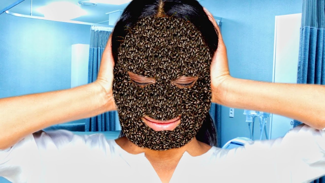ASMR removal bee infected face | Most bees connect on face | ASMR 2d animation | - YouTube