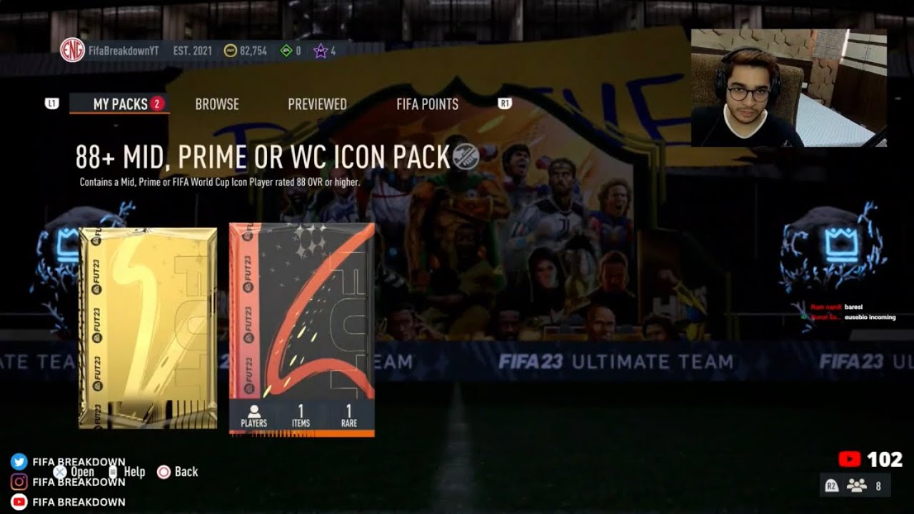 FIFA Breakdown Tries The NEW 88+ Prime/Mid or WC Icon Pack on his RTG ...