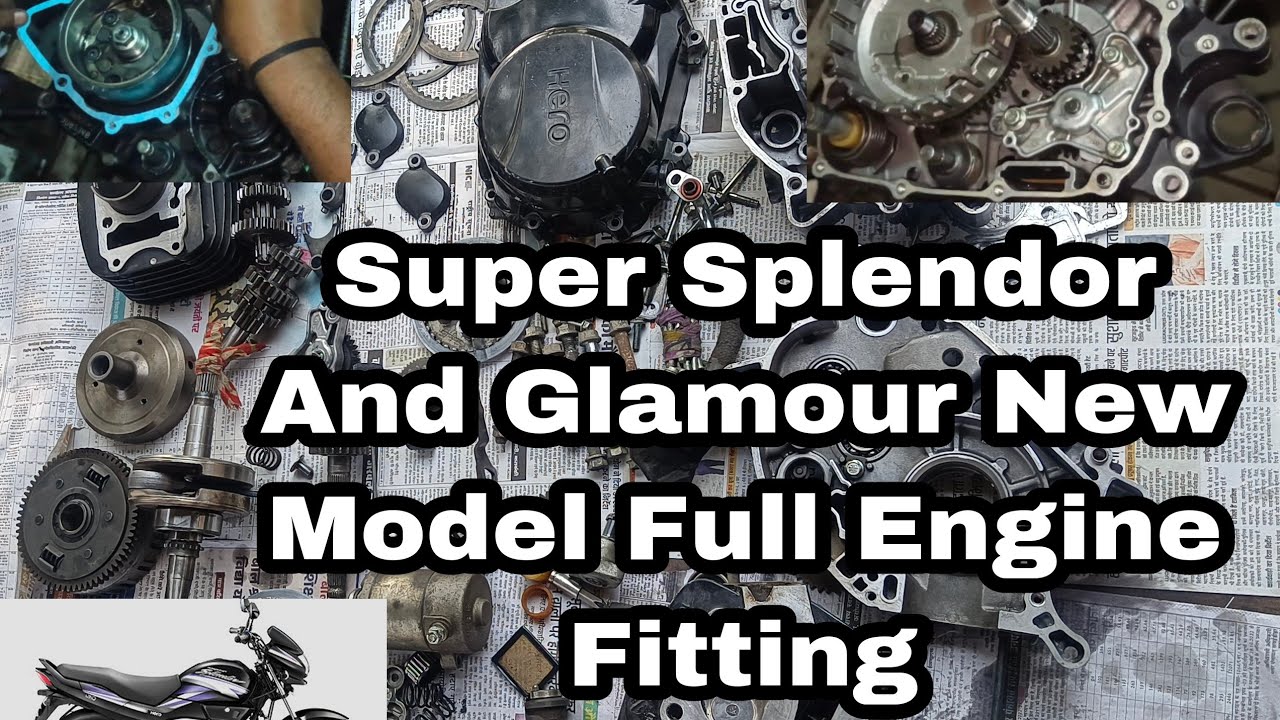 SUPER SPLENDOR GLAMOUR FULL ENGINE FITTING || ALTAF BIKE POINT - YouTube