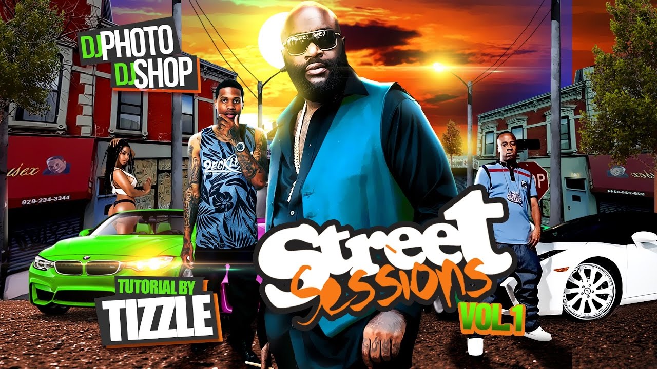 Adobe photoshop cs6 New Video Street Gang Banner Creation - YouTube