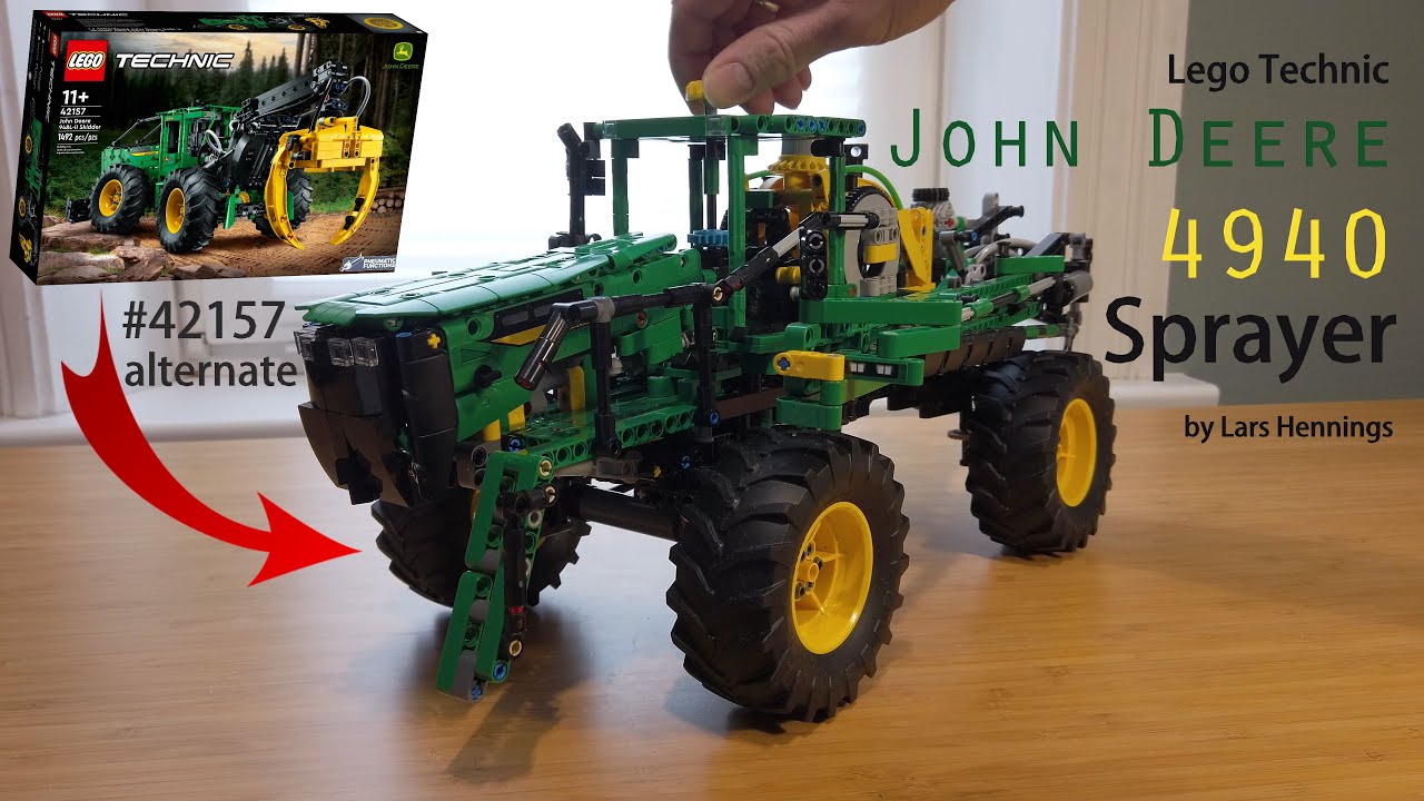 Lego Technic John Deere 4940 Sprayer! - A #42157 alternate build - YouTube