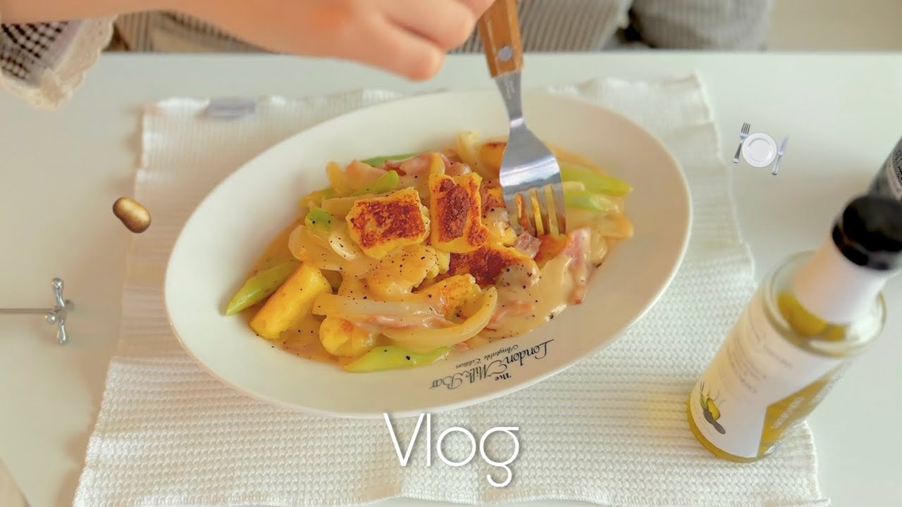 Eng 일상 Vlog 뇨끼 직접 만들어 먹기🥔🍽️ 우리엄마 간장게장이 제일 맛있어 볶음우동 오삼불고기 귀염뽀작